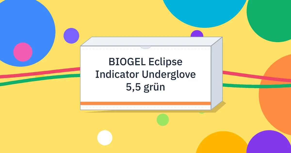Symbolbild: Packung mit der Aufschrift BIOGEL Eclipse Indicator Underglove 5,5 grün (PZN 04701797) – Verfügbarkeit und Bezug in Apotheken in Frankfurt am Main