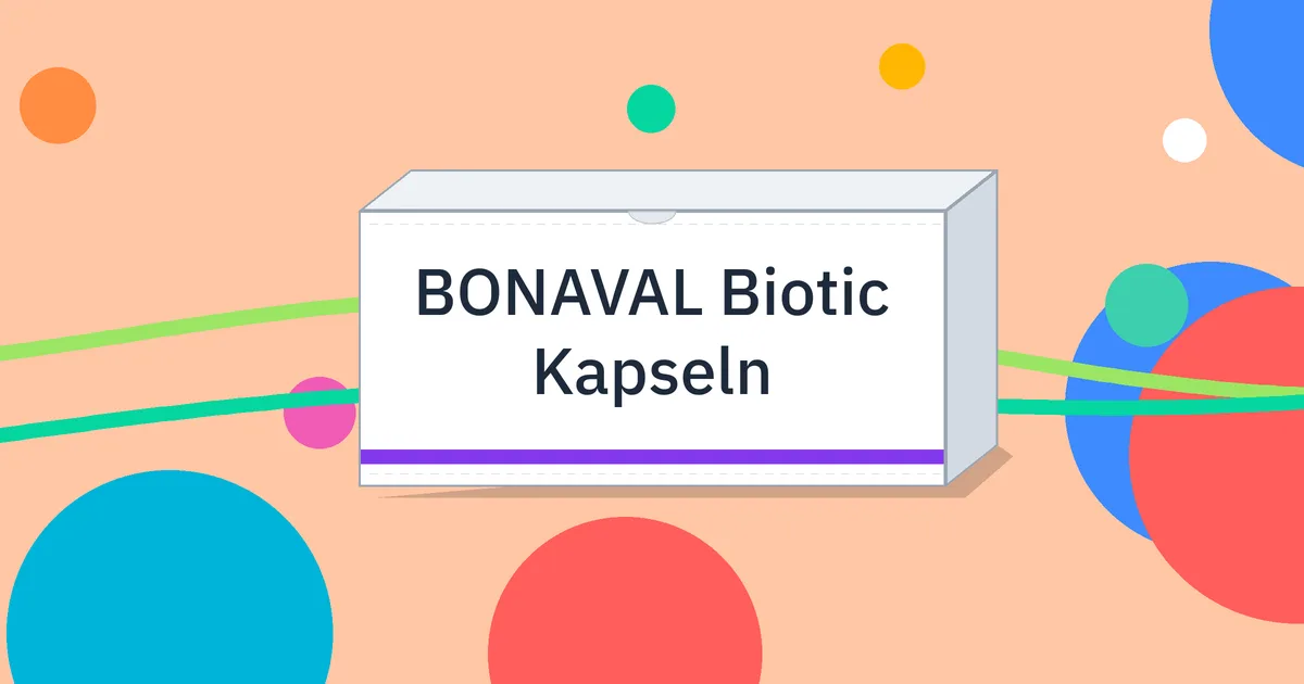 Symbolbild: Packung mit der Aufschrift BONAVAL Biotic Kapseln (PZN 18831836) – Verfügbarkeit und Bezug in Apotheken in Frankfurt am Main