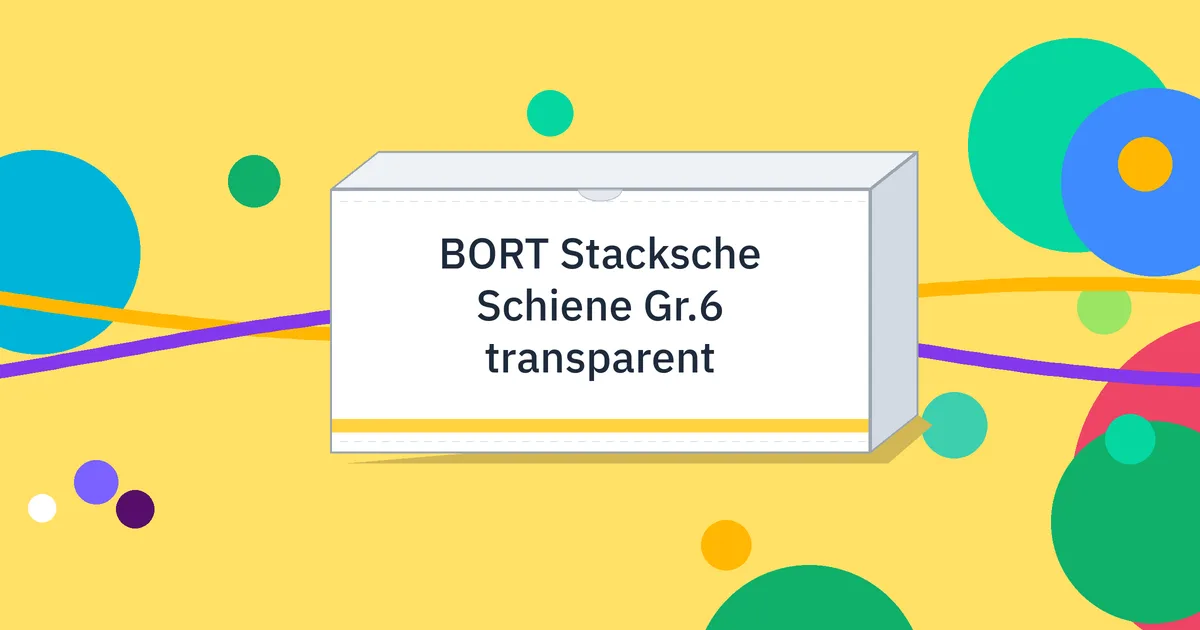Symbolbild: Packung mit der Aufschrift BORT Stacksche Schiene Gr.6 transparent (PZN 02736596) – Verfügbarkeit und Bezug in Apotheken in Frankfurt am Main