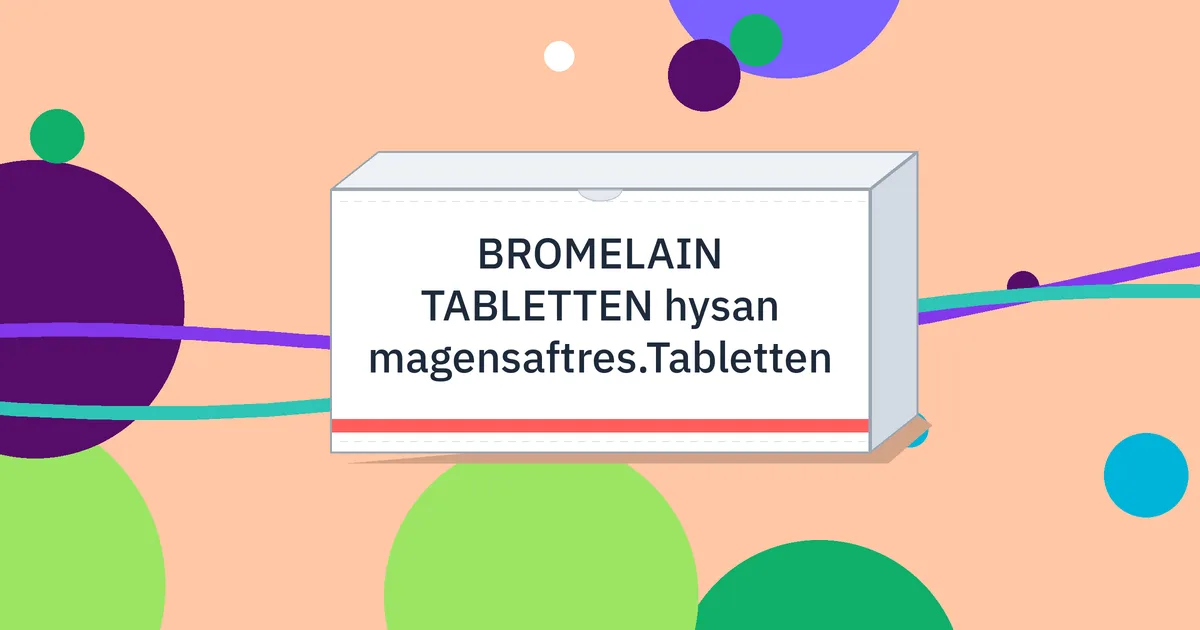 Symbolbild: Packung mit der Aufschrift BROMELAIN TABLETTEN hysan magensaftres.Tabletten (PZN 09246151) – Verfügbarkeit und Bezug in Apotheken in Frankfurt am Main