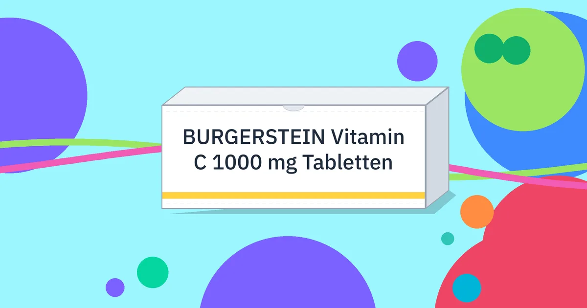 Symbolbild: Packung mit der Aufschrift BURGERSTEIN Vitamin C 1000 mg Tabletten (PZN 17456164) – Verfügbarkeit und Bezug in Apotheken in Frankfurt am Main