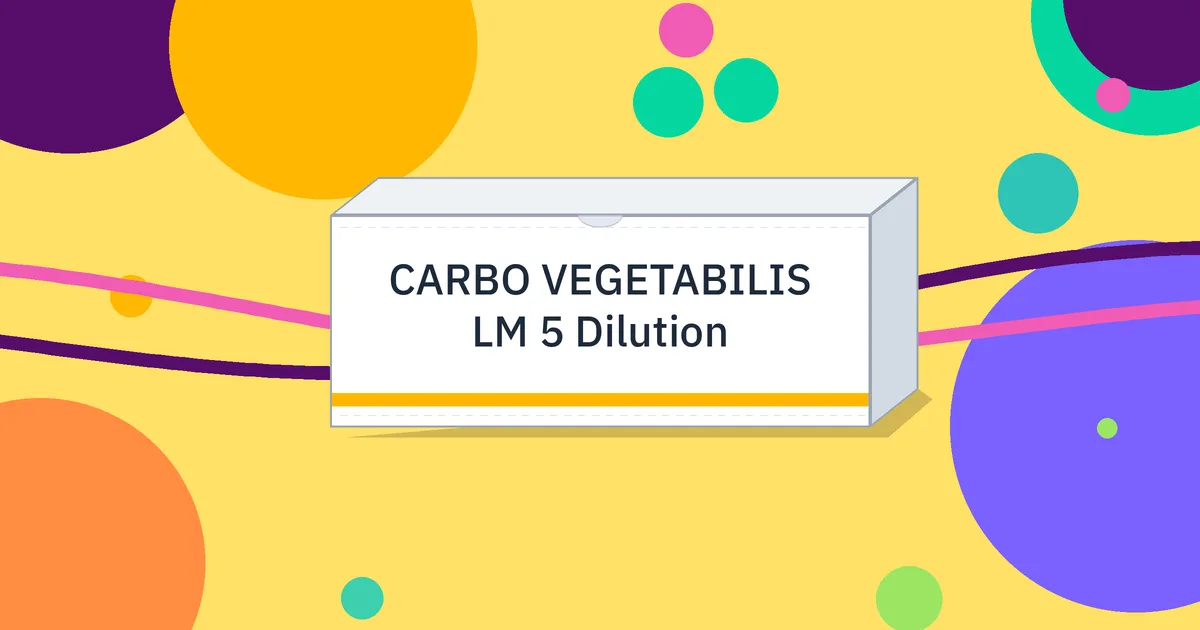 Symbolbild: Packung mit der Aufschrift CARBO VEGETABILIS LM 5 Dilution (PZN 12809422) – Verfügbarkeit und Bezug in Apotheken in Frankfurt am Main