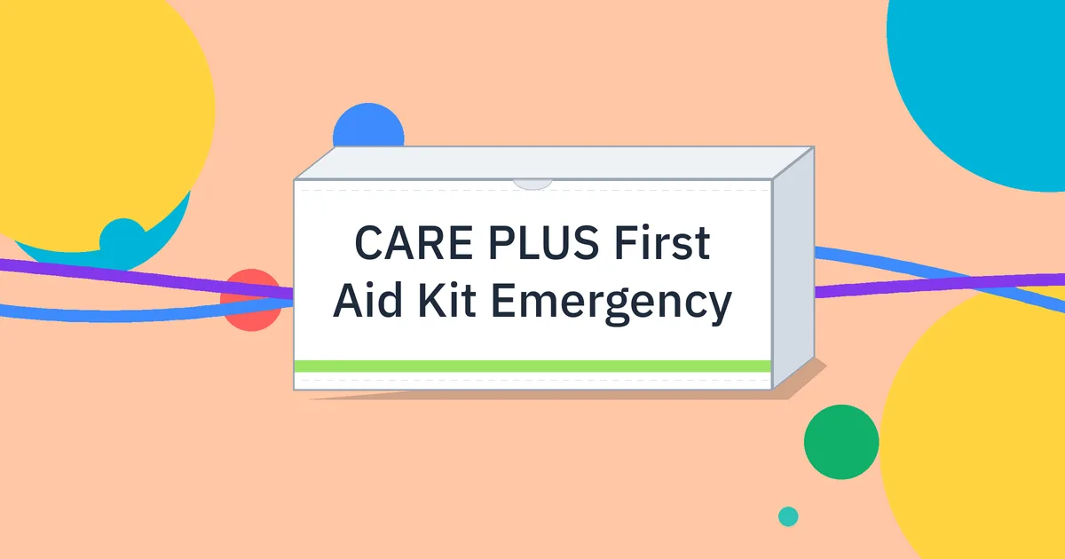Symbolbild: Packung mit der Aufschrift CARE PLUS First Aid Kit Emergency (PZN 07009375) – Verfügbarkeit und Bezug in Apotheken in Frankfurt am Main