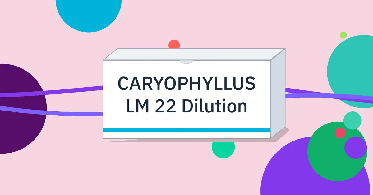 Symbolbild: Packung mit der Aufschrift CARYOPHYLLUS LM 22 Dilution (PZN 13432066) – Verfügbarkeit und Bezug in Apotheken in Frankfurt am Main