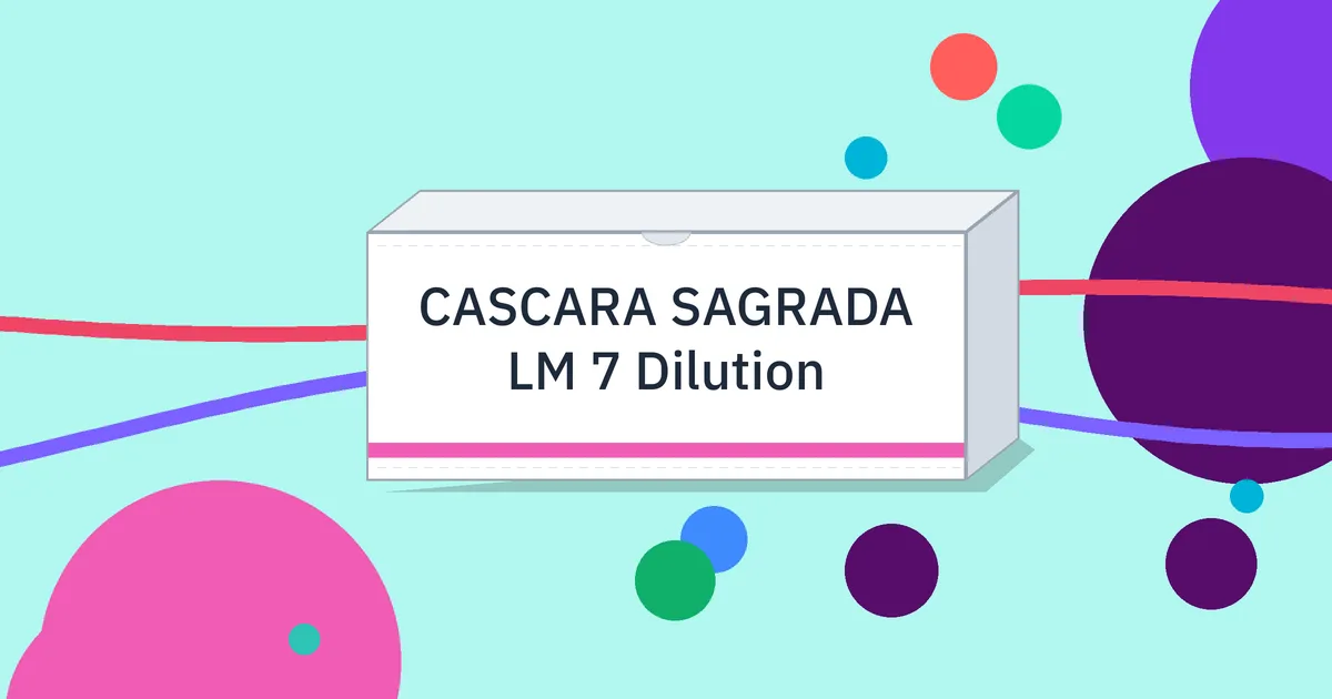 Symbolbild: Packung mit der Aufschrift CASCARA SAGRADA LM 7 Dilution (PZN 13432824) – Verfügbarkeit und Bezug in Apotheken in Frankfurt am Main