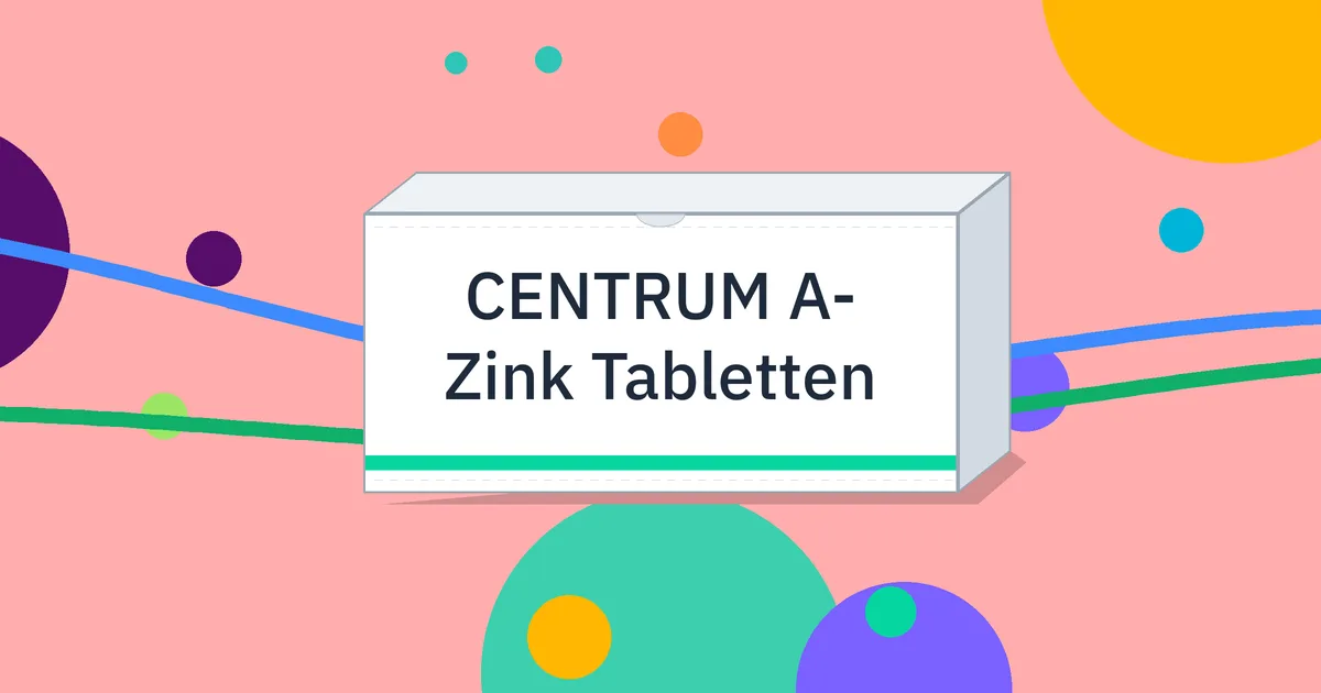 Symbolbild: Packung mit der Aufschrift CENTRUM A-Zink Tabletten (PZN 14170504) – Verfügbarkeit und Bezug in Apotheken in Frankfurt am Main