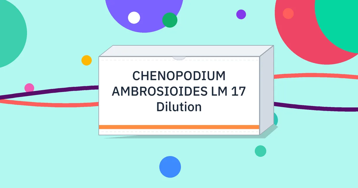 Symbolbild: Packung mit der Aufschrift CHENOPODIUM AMBROSIOIDES LM 17 Dilution (PZN 13440427) – Verfügbarkeit und Bezug in Apotheken in Frankfurt am Main