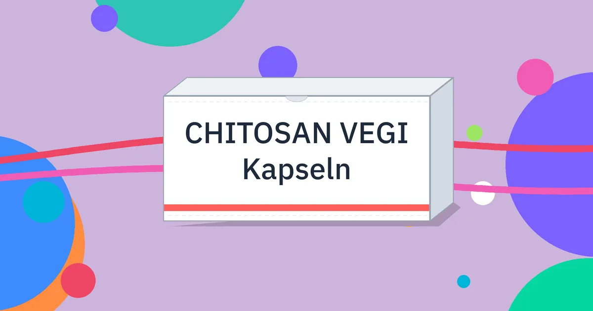 Symbolbild: Packung mit der Aufschrift CHITOSAN VEGI Kapseln (PZN 00594436) – Verfügbarkeit und Bezug in Apotheken in Frankfurt am Main