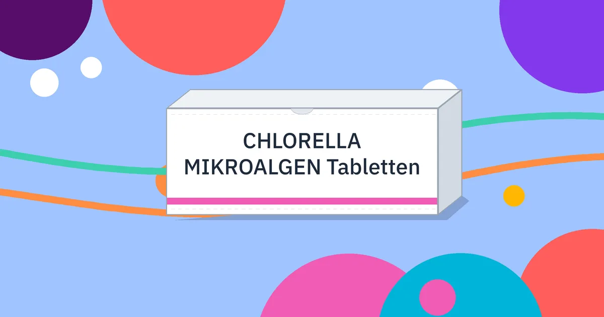 Symbolbild: Packung mit der Aufschrift CHLORELLA MIKROALGEN Tabletten (PZN 01628574) – Verfügbarkeit und Bezug in Apotheken in Frankfurt am Main