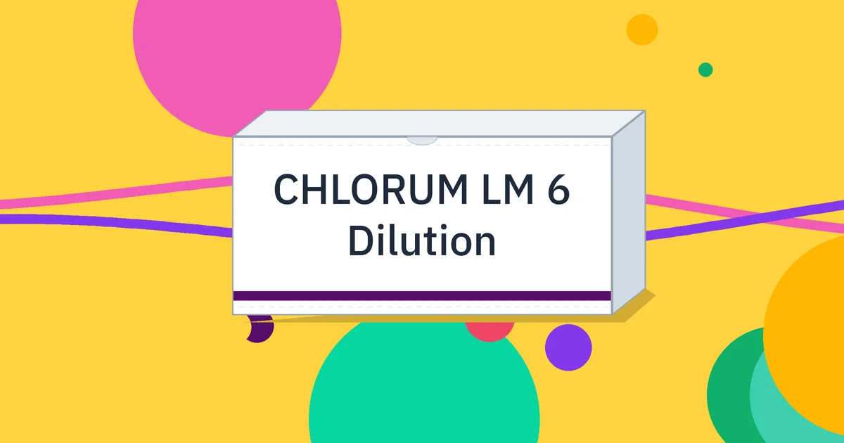 Symbolbild: Packung mit der Aufschrift CHLORUM LM 6 Dilution (PZN 12816356) – Verfügbarkeit und Bezug in Apotheken in Frankfurt am Main