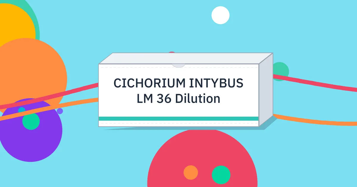 Symbolbild: Packung mit der Aufschrift CICHORIUM INTYBUS LM 36 Dilution (PZN 13446200) – Verfügbarkeit und Bezug in Apotheken in Frankfurt am Main
