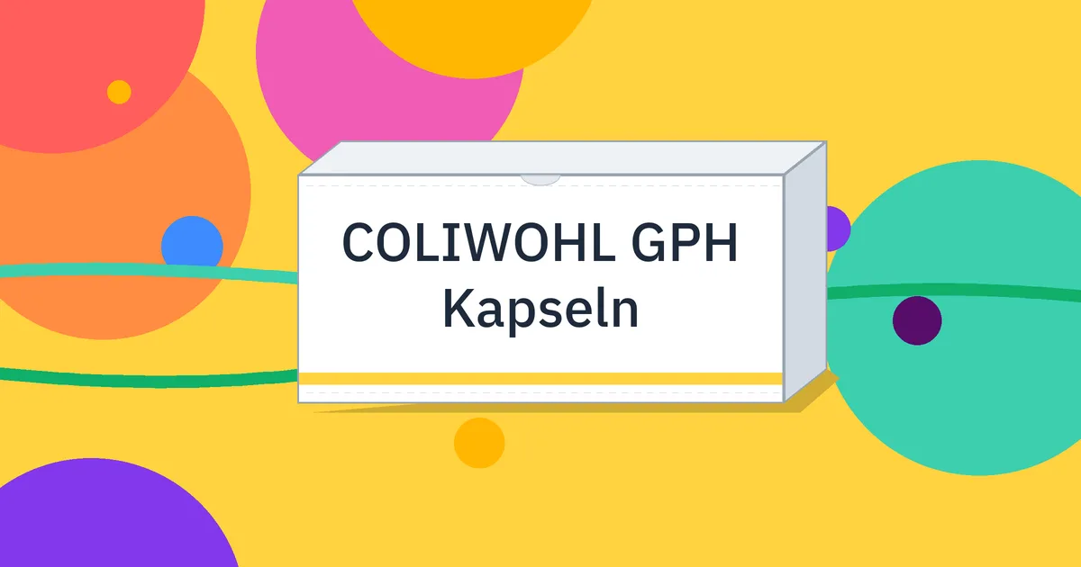 Symbolbild: Packung mit der Aufschrift COLIWOHL GPH Kapseln (PZN 20542312) – Verfügbarkeit und Bezug in Apotheken in Frankfurt am Main