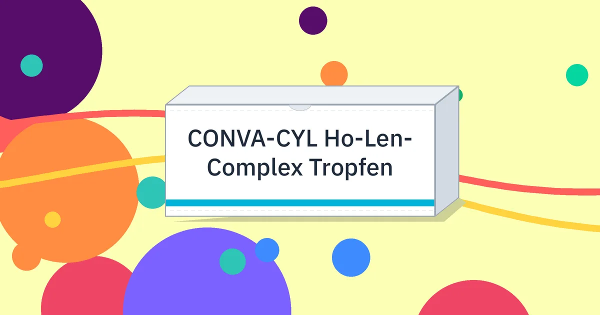 Symbolbild: Packung mit der Aufschrift CONVA-CYL Ho-Len-Complex Tropfen (PZN 02732322) – Verfügbarkeit und Bezug in Apotheken in Frankfurt am Main