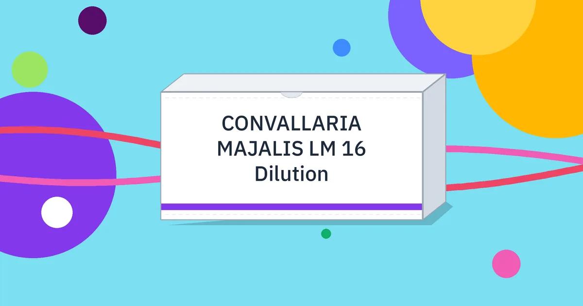 Symbolbild: Packung mit der Aufschrift CONVALLARIA MAJALIS LM 16 Dilution (PZN 12833544) – Verfügbarkeit und Bezug in Apotheken in Frankfurt am Main