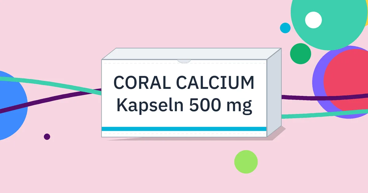 Symbolbild: Packung mit der Aufschrift CORAL CALCIUM Kapseln 500 mg (PZN 03648954) – Verfügbarkeit und Bezug in Apotheken in Frankfurt am Main