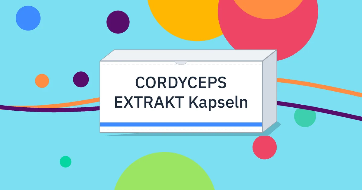 Symbolbild: Packung mit der Aufschrift CORDYCEPS EXTRAKT Kapseln (PZN 10790285) – Verfügbarkeit und Bezug in Apotheken in Frankfurt am Main