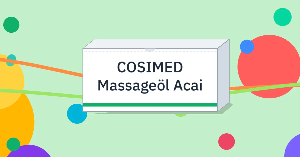 Symbolbild: Packung mit der Aufschrift COSIMED Massageöl Acai (PZN 15745993) – Verfügbarkeit und Bezug in Apotheken in Frankfurt am Main