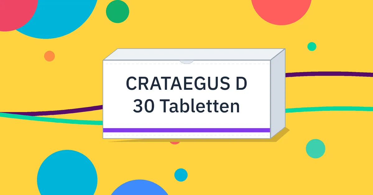 Symbolbild: Packung mit der Aufschrift CRATAEGUS D 30 Tabletten (PZN 07165945) – Verfügbarkeit und Bezug in Apotheken in Frankfurt am Main