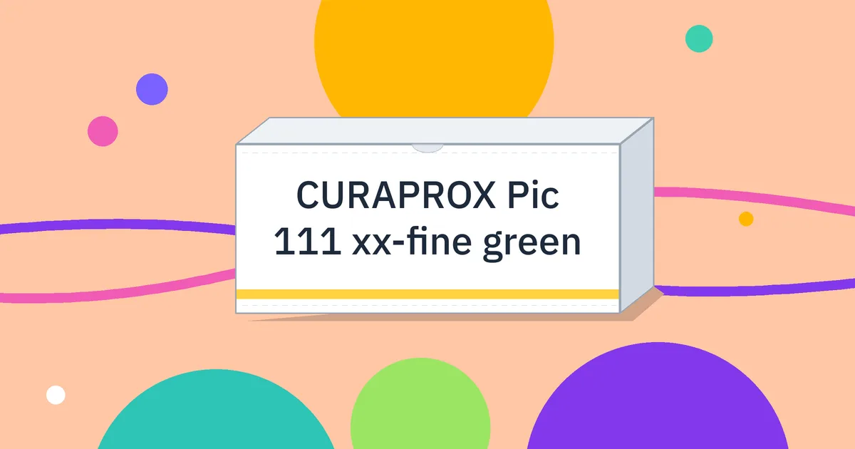 Symbolbild: Packung mit der Aufschrift CURAPROX Pic 111 xx-fine green (PZN 00258572) – Verfügbarkeit und Bezug in Apotheken in Frankfurt am Main