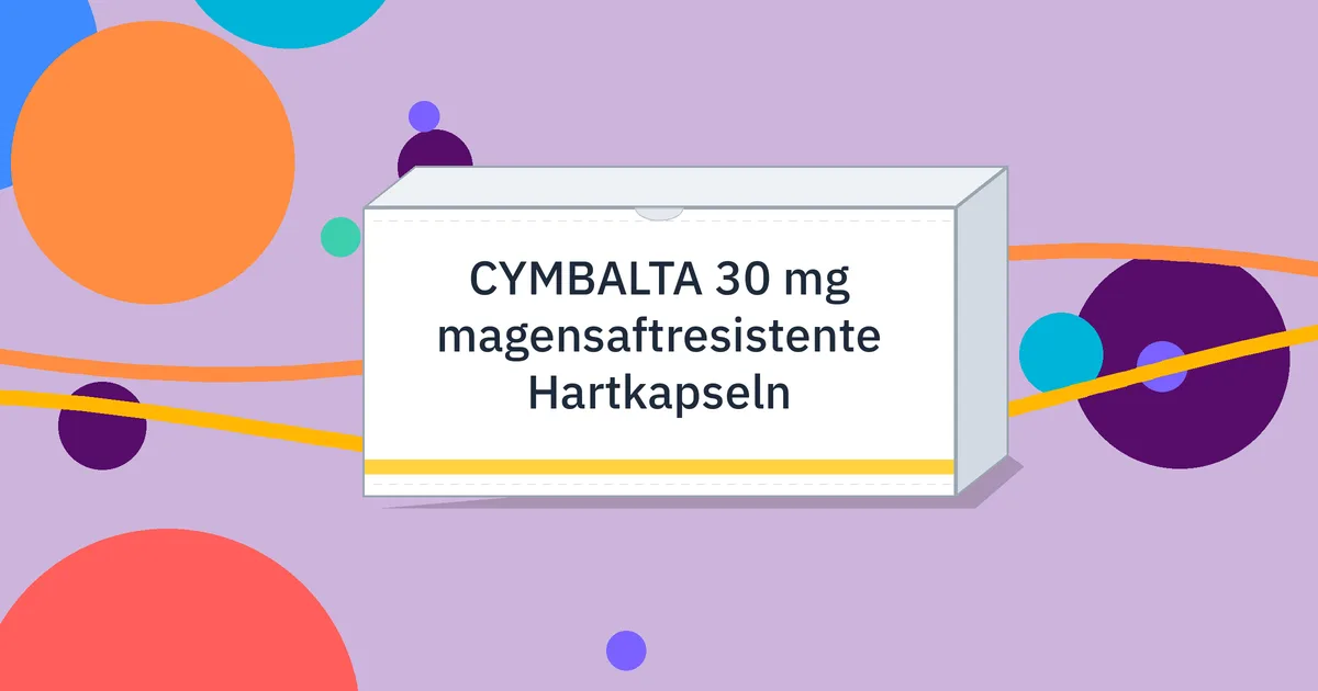 Symbolbild: Packung mit der Aufschrift CYMBALTA 30 mg magensaftresistente Hartkapseln (PZN 14281474) – Verfügbarkeit und Bezug in Apotheken in Frankfurt am Main