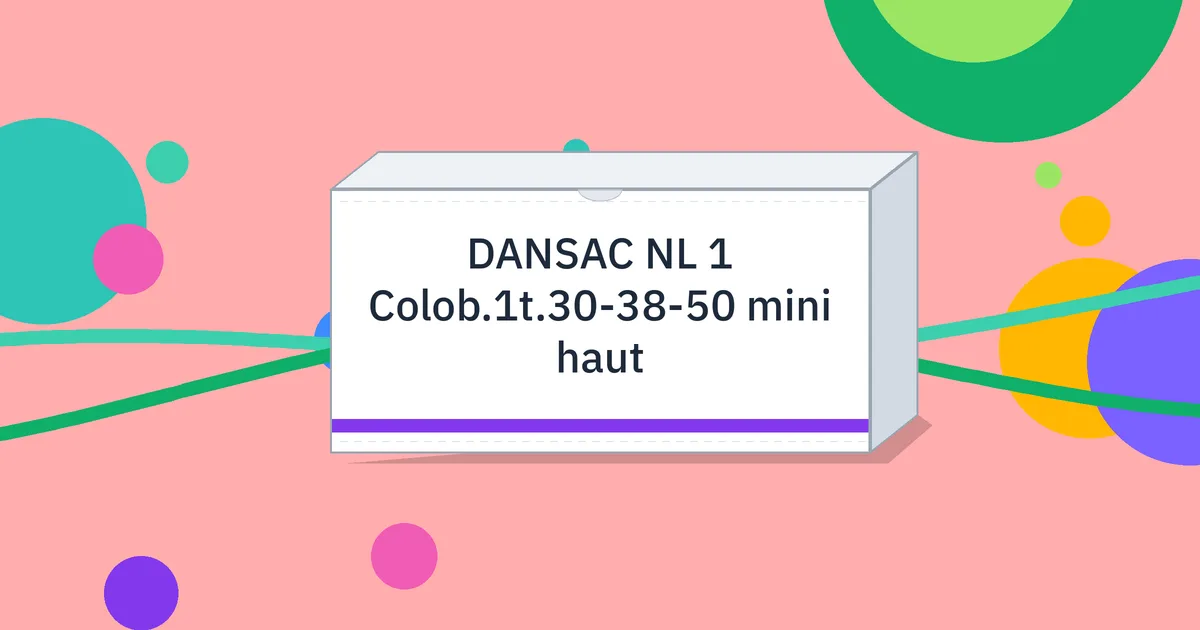 Symbolbild: Packung mit der Aufschrift DANSAC NL 1 Colob.1t.30-38-50 mini haut (PZN 08843293) – Verfügbarkeit und Bezug in Apotheken in Frankfurt am Main