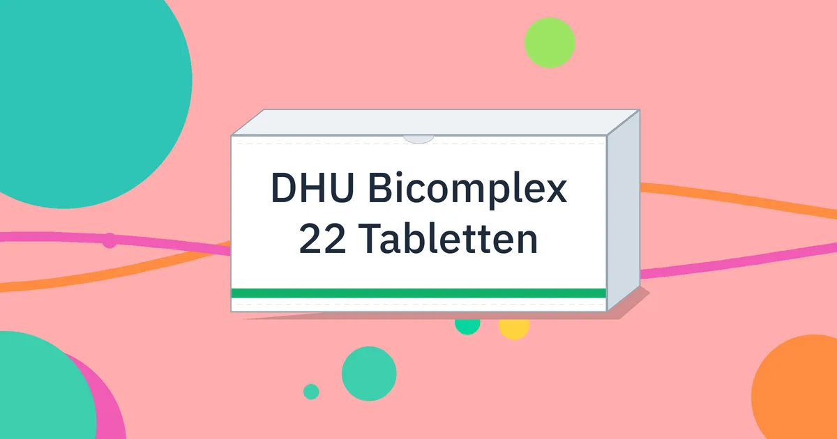 Symbolbild: Packung mit der Aufschrift DHU Bicomplex 22 Tabletten (PZN 16743163) – Verfügbarkeit und Bezug in Apotheken in Frankfurt am Main