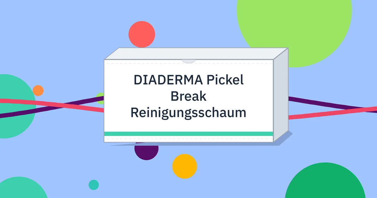 Symbolbild: Packung mit der Aufschrift DIADERMA Pickel Break Reinigungsschaum (PZN 20103564) – Verfügbarkeit und Bezug in Apotheken in Frankfurt am Main