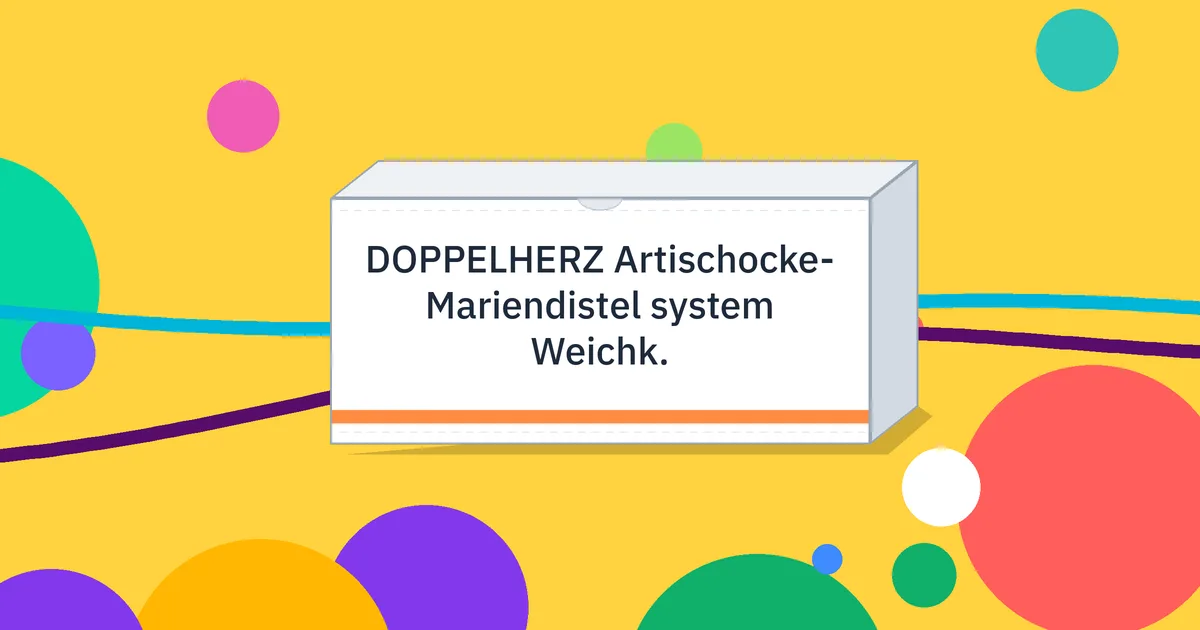 Symbolbild: Packung mit der Aufschrift DOPPELHERZ Artischocke-Mariendistel system Weichk. (PZN 13906297) – Verfügbarkeit und Bezug in Apotheken in Frankfurt am Main
