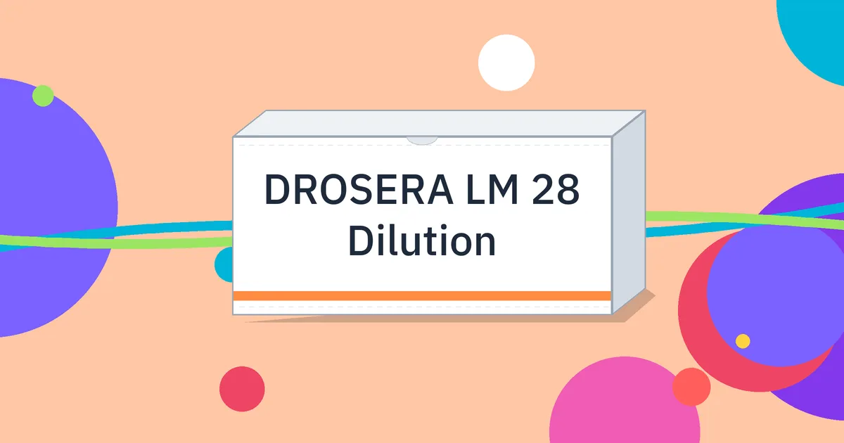 Symbolbild: Packung mit der Aufschrift DROSERA LM 28 Dilution (PZN 12843287) – Verfügbarkeit und Bezug in Apotheken in Frankfurt am Main