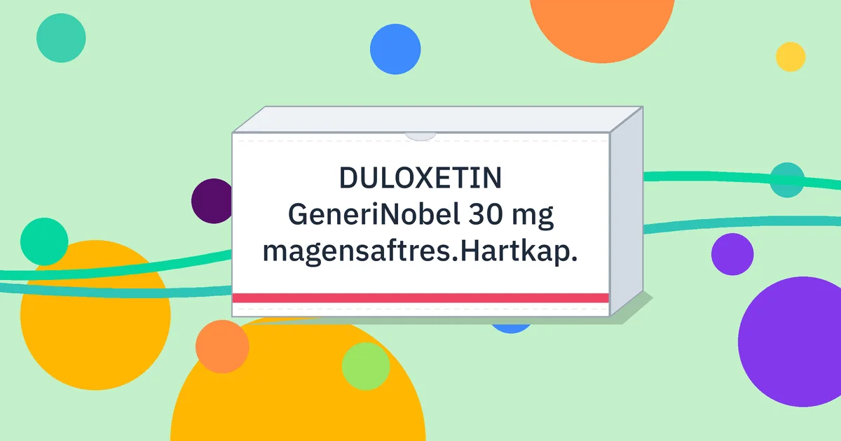 Symbolbild: Packung mit der Aufschrift DULOXETIN GeneriNobel 30 mg magensaftres.Hartkap. (PZN 18784491) – Verfügbarkeit und Bezug in Apotheken in Frankfurt am Main