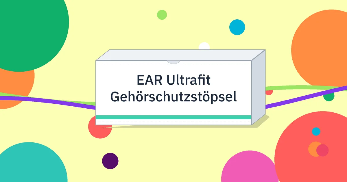 Symbolbild: Packung mit der Aufschrift EAR Ultrafit Gehörschutzstöpsel (PZN 01662157) – Verfügbarkeit und Bezug in Apotheken in Frankfurt am Main