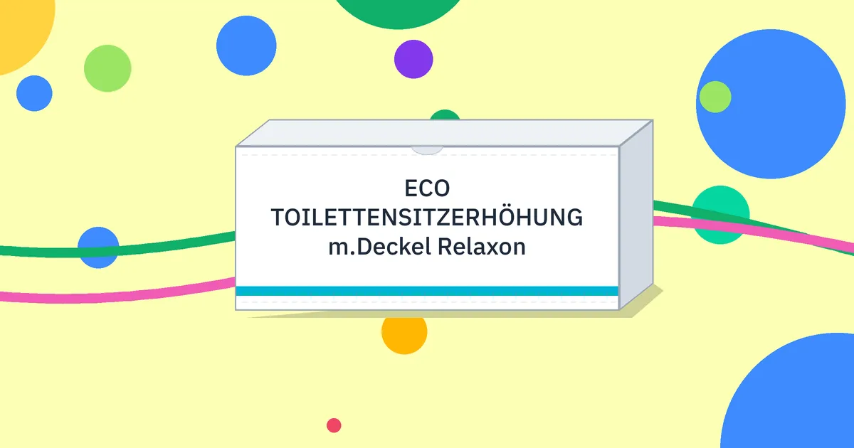 Symbolbild: Packung mit der Aufschrift ECO TOILETTENSITZERHÖHUNG m.Deckel Relaxon (PZN 10409888) – Verfügbarkeit und Bezug in Apotheken in Frankfurt am Main