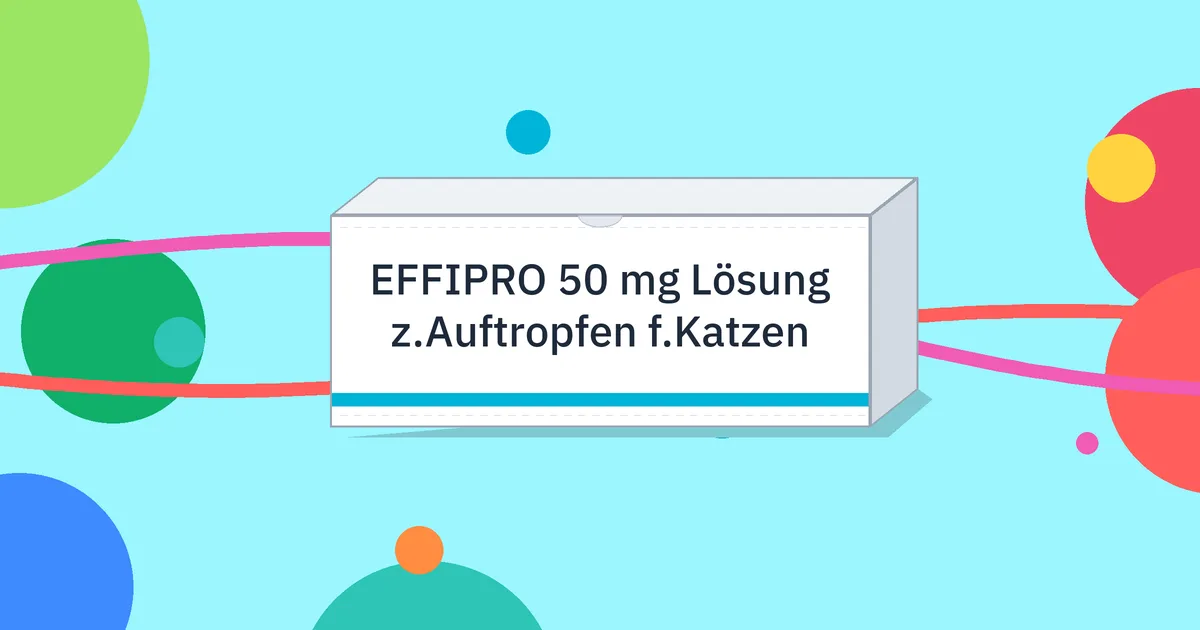 Symbolbild: Packung mit der Aufschrift EFFIPRO 50 mg Lösung z.Auftropfen f.Katzen (PZN 05508743) – Verfügbarkeit und Bezug in Apotheken in Frankfurt am Main