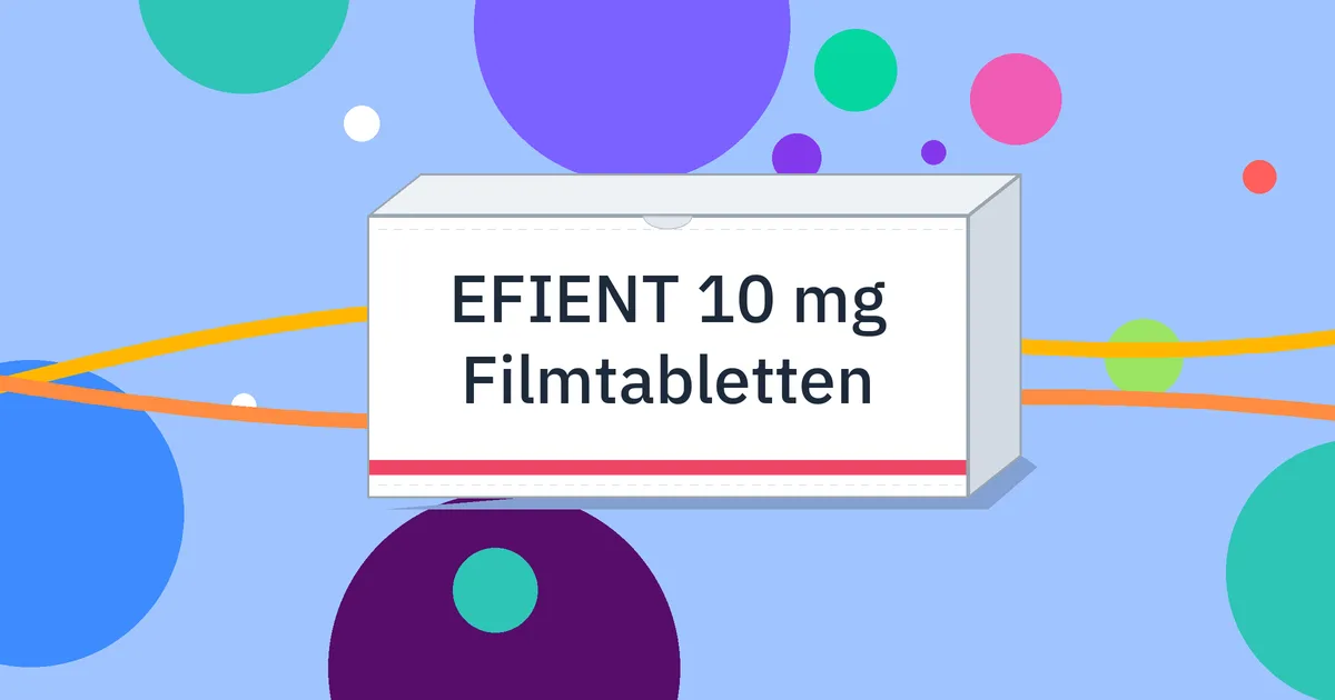 Symbolbild: Packung mit der Aufschrift EFIENT 10 mg Filmtabletten (PZN 05386702) – Verfügbarkeit und Bezug in Apotheken in Frankfurt am Main