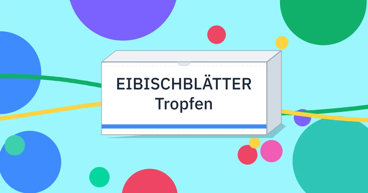 Symbolbild: Packung mit der Aufschrift EIBISCHBLÄTTER Tropfen (PZN 14311057) – Verfügbarkeit und Bezug in Apotheken in Frankfurt am Main
