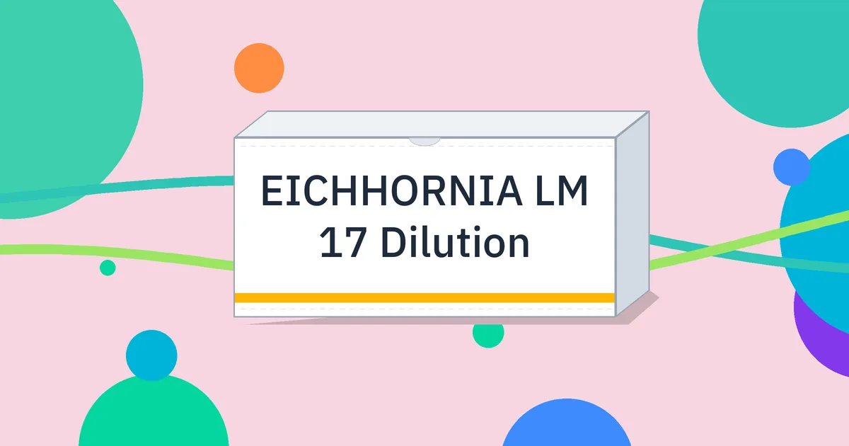 Symbolbild: Packung mit der Aufschrift EICHHORNIA LM 17 Dilution (PZN 13468940) – Verfügbarkeit und Bezug in Apotheken in Frankfurt am Main