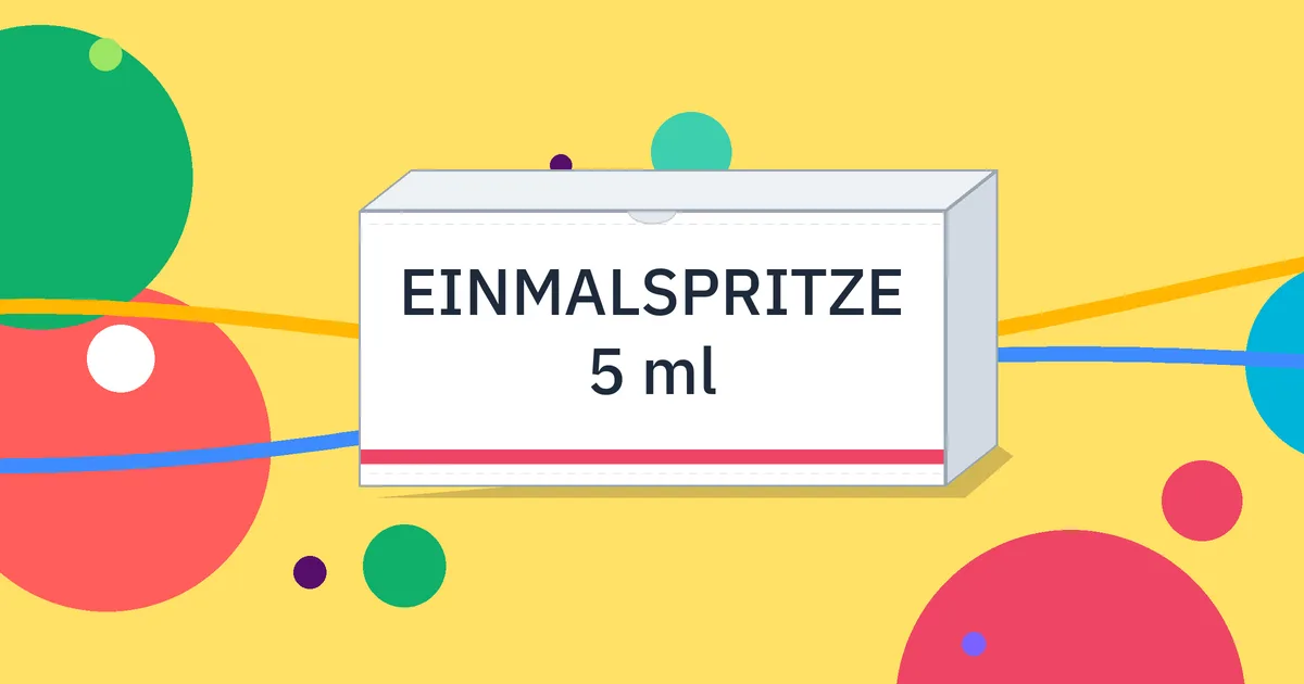 Symbolbild: Packung mit der Aufschrift EINMALSPRITZE 5 ml (PZN 09291737) – Verfügbarkeit und Bezug in Apotheken in Frankfurt am Main
