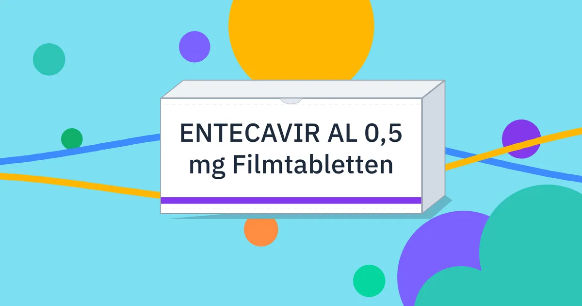 Symbolbild: Packung mit der Aufschrift ENTECAVIR AL 0,5 mg Filmtabletten (PZN 17868197) – Verfügbarkeit und Bezug in Apotheken in Frankfurt am Main