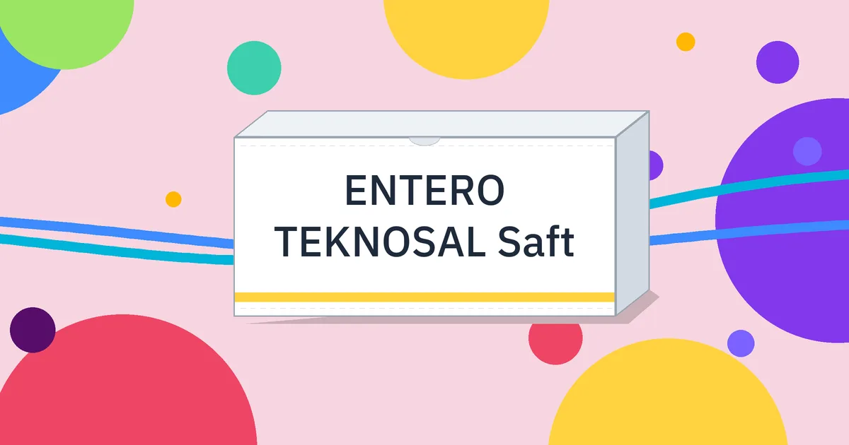 Symbolbild: Packung mit der Aufschrift ENTERO TEKNOSAL Saft (PZN 01347792) – Verfügbarkeit und Bezug in Apotheken in Frankfurt am Main