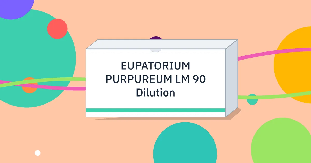 Symbolbild: Packung mit der Aufschrift EUPATORIUM PURPUREUM LM 90 Dilution (PZN 13481662) – Verfügbarkeit und Bezug in Apotheken in Frankfurt am Main