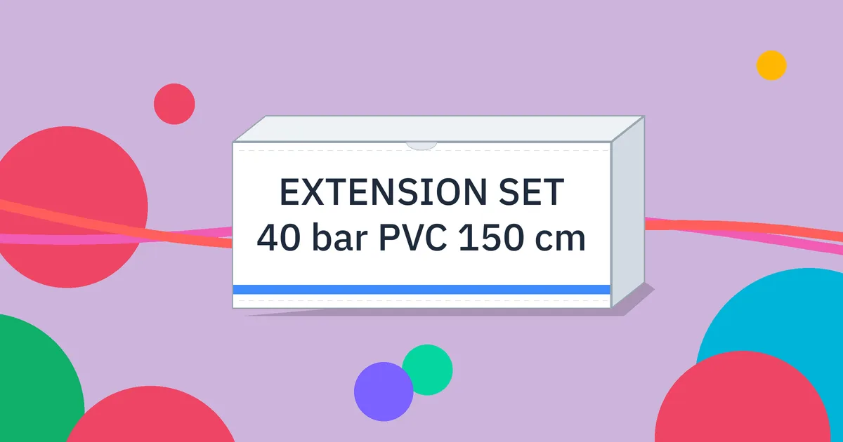 Symbolbild: Packung mit der Aufschrift EXTENSION SET 40 bar PVC 150 cm (PZN 12495136) – Verfügbarkeit und Bezug in Apotheken in Frankfurt am Main