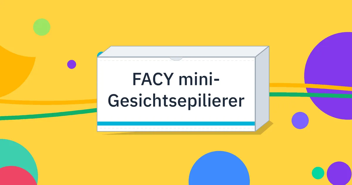 Symbolbild: Packung mit der Aufschrift FACY mini-Gesichtsepilierer (PZN 10347064) – Verfügbarkeit und Bezug in Apotheken in Frankfurt am Main