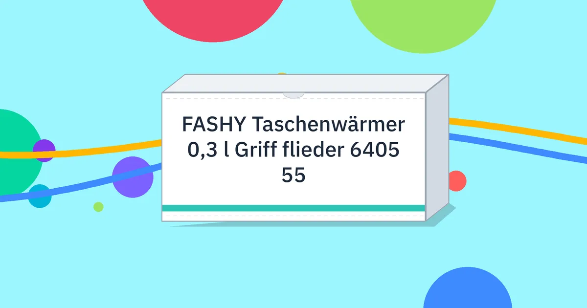 Symbolbild: Packung mit der Aufschrift FASHY Taschenwärmer 0,3 l Griff flieder 6405 55 (PZN 19136771) – Verfügbarkeit und Bezug in Apotheken in Frankfurt am Main