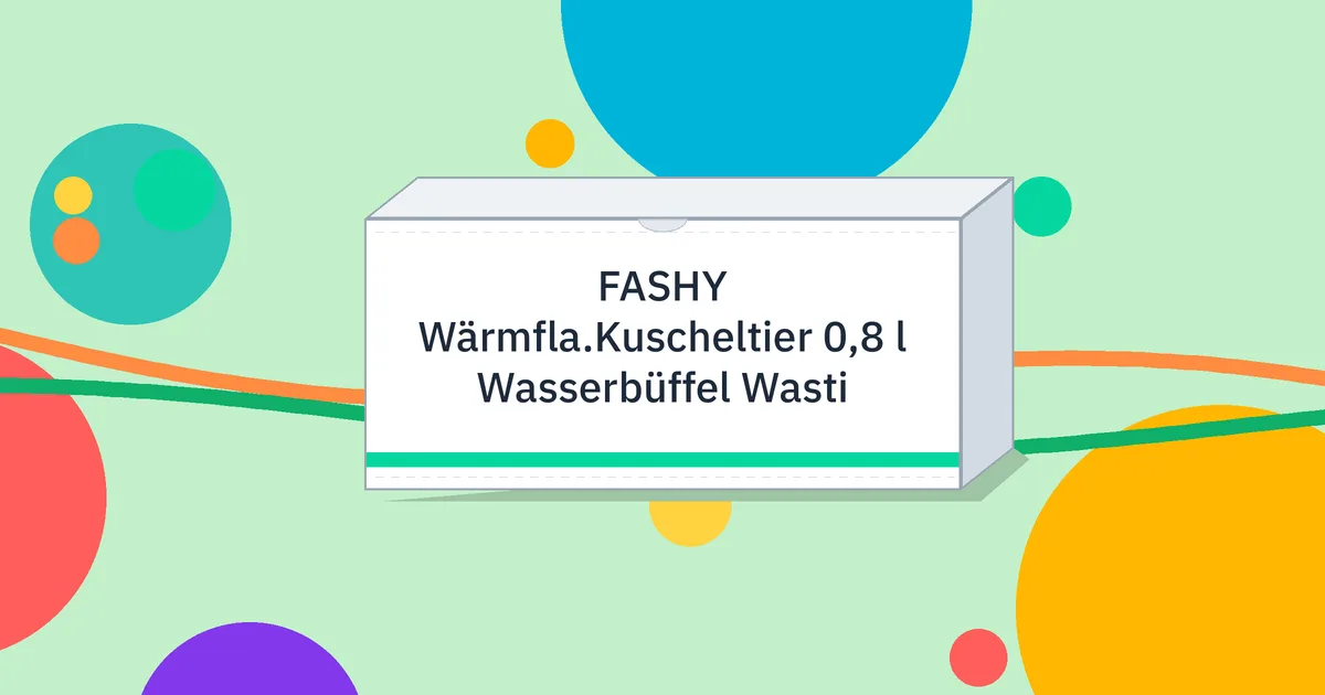 Symbolbild: Packung mit der Aufschrift FASHY Wärmfla.Kuscheltier 0,8 l Wasserbüffel Wasti (PZN 18649250) – Verfügbarkeit und Bezug in Apotheken in Frankfurt am Main