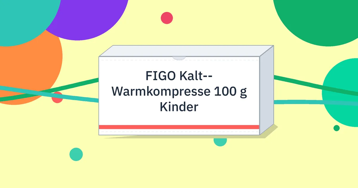 Symbolbild: Packung mit der Aufschrift FIGO Kalt--Warmkompresse 100 g Kinder (PZN 20411225) – Verfügbarkeit und Bezug in Apotheken in Frankfurt am Main
