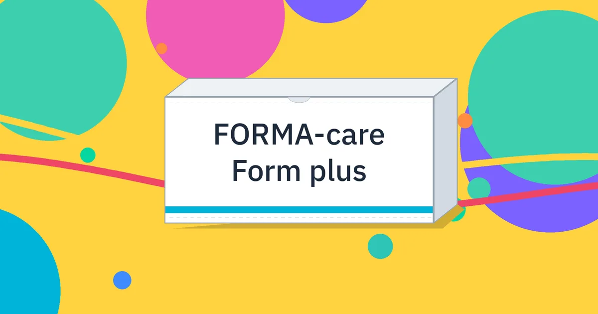 Symbolbild: Packung mit der Aufschrift FORMA-care Form plus (PZN 08450441) – Verfügbarkeit und Bezug in Apotheken in Frankfurt am Main