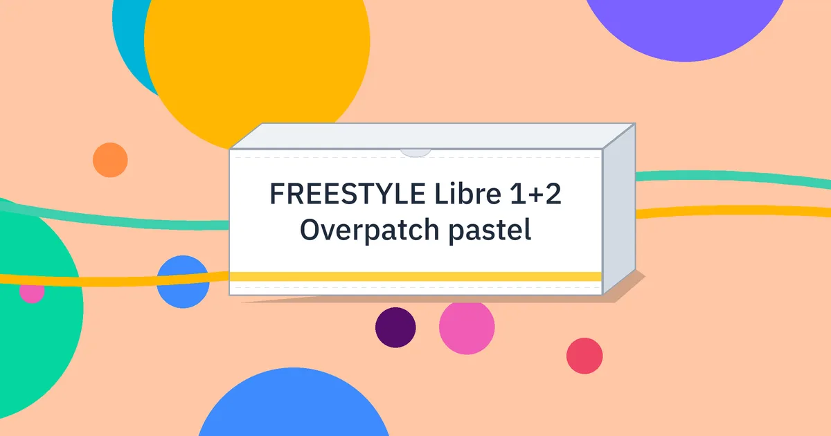 Symbolbild: Packung mit der Aufschrift FREESTYLE Libre 1+2 Overpatch pastel (PZN 19864602) – Verfügbarkeit und Bezug in Apotheken in Frankfurt am Main