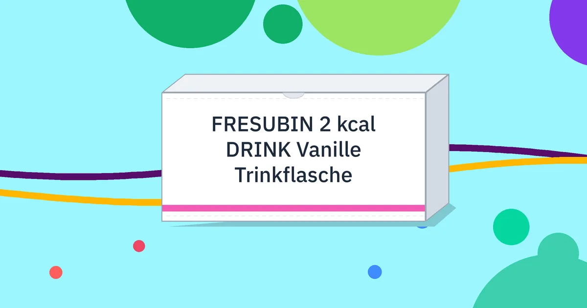 Symbolbild: Packung mit der Aufschrift FRESUBIN 2 kcal DRINK Vanille Trinkflasche (PZN 18791700) – Verfügbarkeit und Bezug in Apotheken in Frankfurt am Main