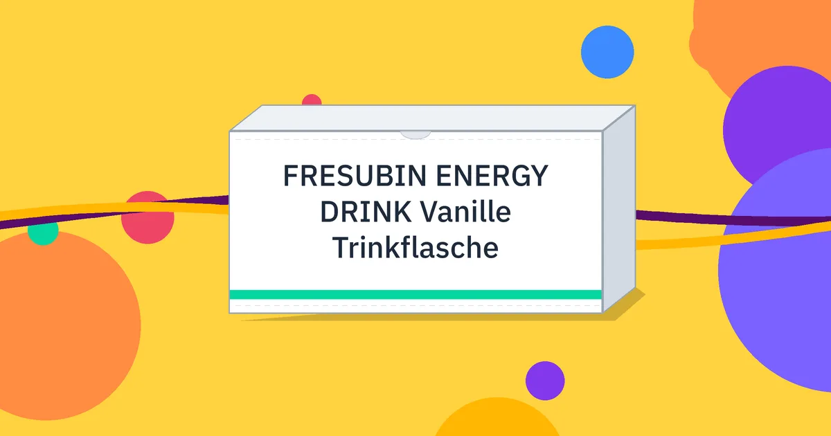 Symbolbild: Packung mit der Aufschrift FRESUBIN ENERGY DRINK Vanille Trinkflasche (PZN 03692688) – Verfügbarkeit und Bezug in Apotheken in Frankfurt am Main