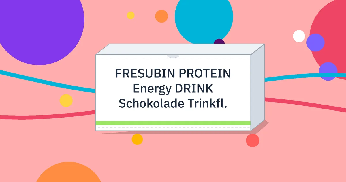Symbolbild: Packung mit der Aufschrift FRESUBIN PROTEIN Energy DRINK Schokolade Trinkfl. (PZN 00987615) – Verfügbarkeit und Bezug in Apotheken in Frankfurt am Main